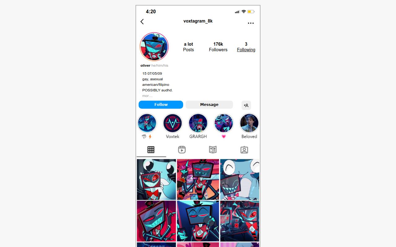 OLIVERS voxtagram CARRD RGRGGR